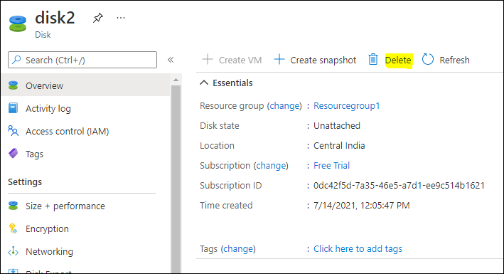 Delete the disk in Azure cloud | SmartTechWays – Innovative Solutions ...