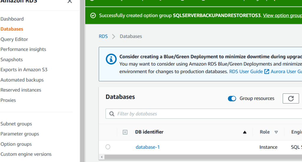 Procedure msdb.dbo.rds_backup_database, Line 120 [Batch Start Line 9 ...
