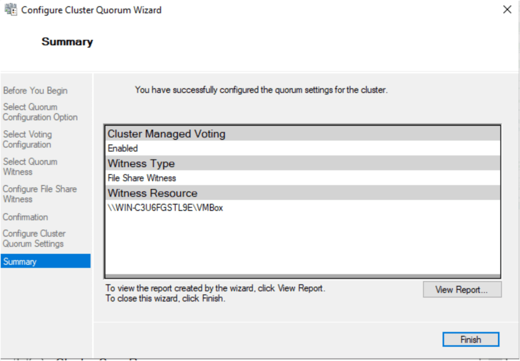 There was an error configuring the file share witness ‘\\WIN ...