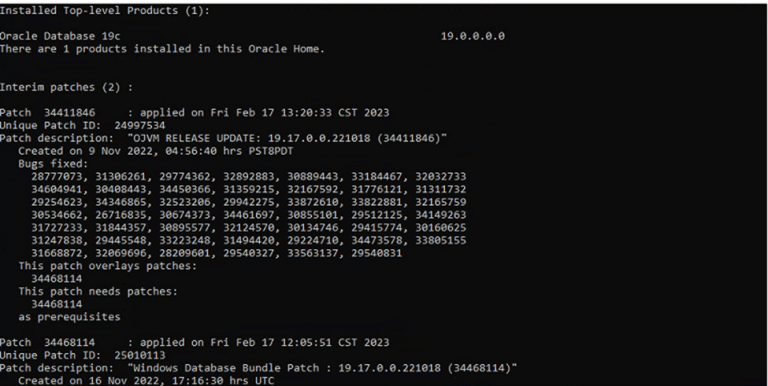 Steps for patching in standalone database Oracle 19c in Windows ...